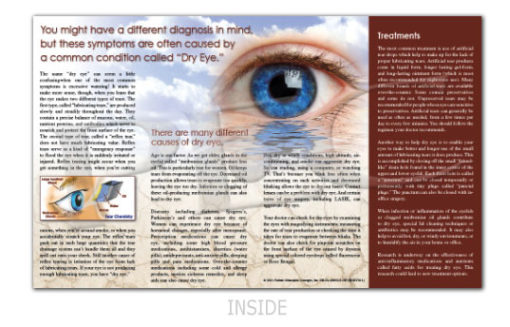 Dry Eye Brochure - Patient Education Concepts