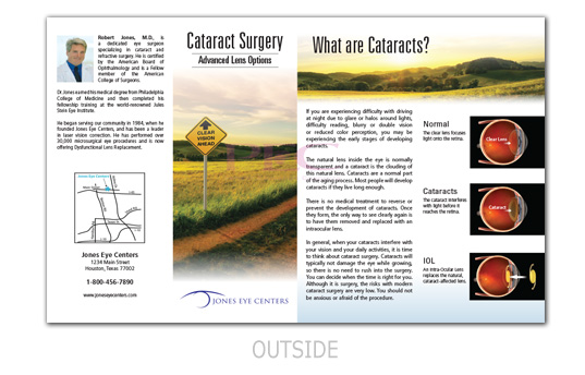 Cataract Surgery – Advanced Lens Options Brochure (9.75″x14″) - Patient ...