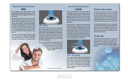 Laser Vision Correction Brochure (8.5″x14″) - Patient Education Concepts