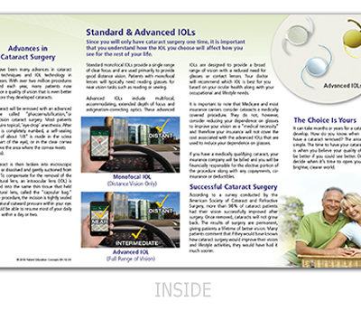 Cataract Surgery Clearing the Way to Better Vision Brochure (9.75″x14 ...