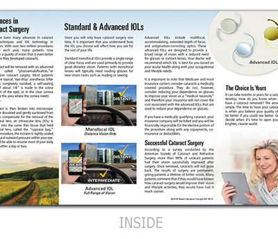 Cataract Surgery – Advanced Lens Options Brochure (9.75″x14″) - Patient ...